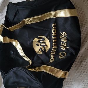 Zumba Fitness | Bags | Zumba Fitness Zumba Convention Year Anniversary Black N Gold Duffel Bag ...